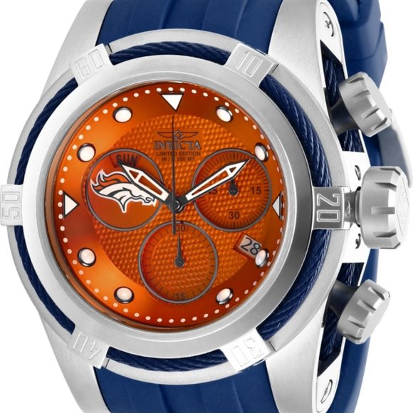 Invicta | Accessories | Invicta Nfl Denver Broncos Swiss Bolt Zues ...